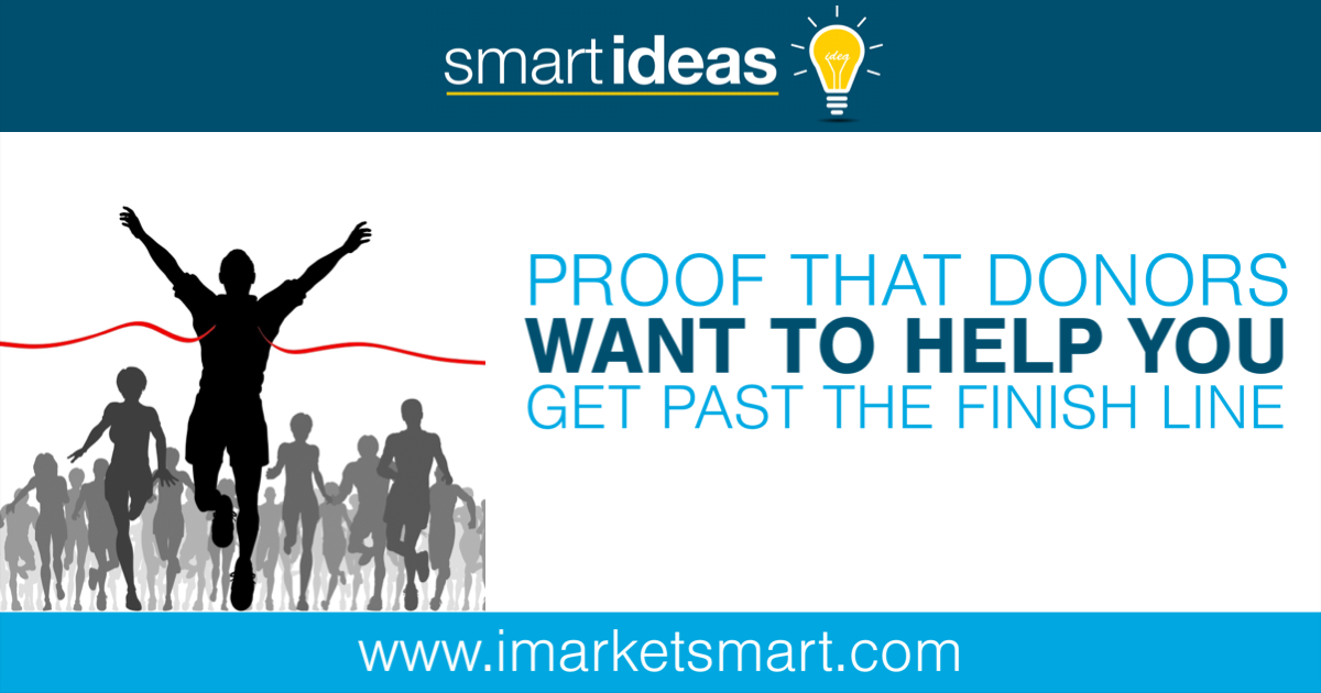 Proof that donors want to help you get past the finish line ...