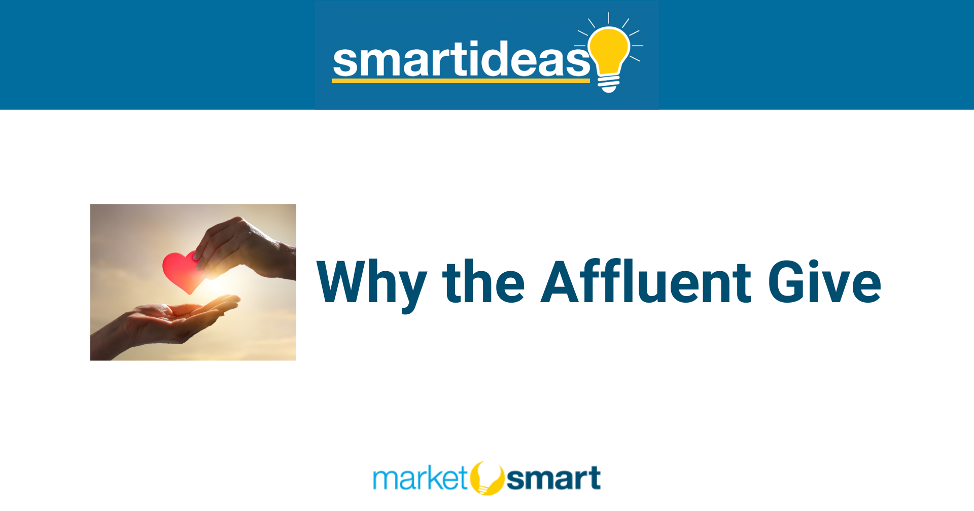 Why The Affluent Give